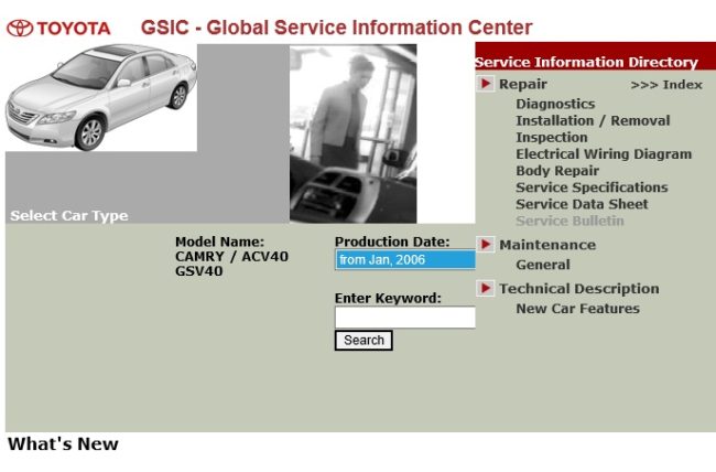Toyota Camry (ACV40, GSV40 Series) Service Repair Manual & EWD (2006-2011)