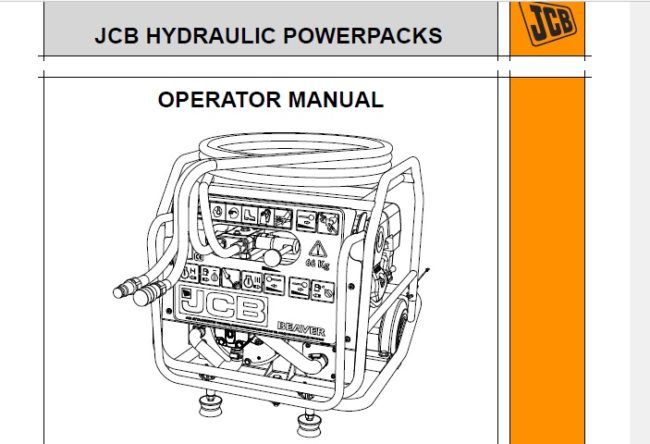 JCB HYDRAULIC POWERPACKS Operator’s Manual - Service Repair Manual