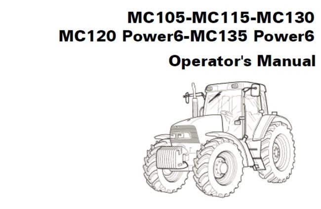 McCormick MC105, MC115, MC130, MC120 Power6, MC135 Power6 Tractors ...