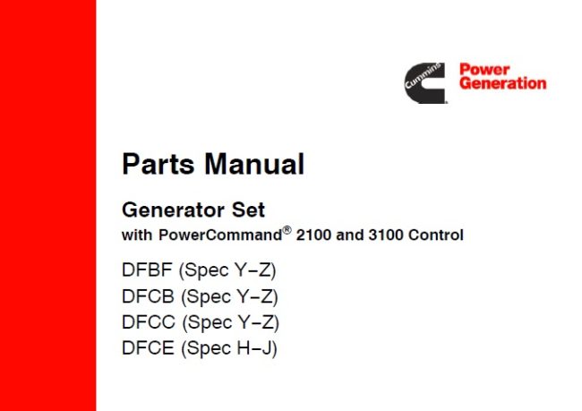 Onan DFBF, DFCB, DFCC, DFCE Generator Set (with PowerCommand 2100 ...