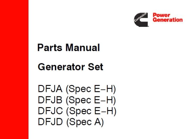 Onan DFJA (Spec E-H), DFJB (Spec E-H), DFJC (Spec E-H), DFJD (Spec A ...
