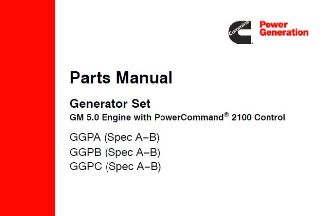 Onan GGPA, GGPB, GGPC (GM5.0 Engine with PowerCommand 2100 Controller ...