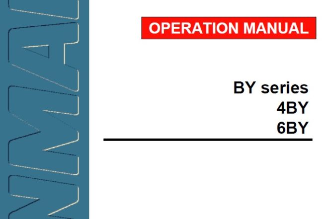 Yanmar 4BY , 6BY Marine Engines (BY Series) Operation Manual