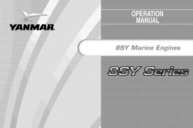 Yanmar 8SY Series Marine Engine Operation Manual