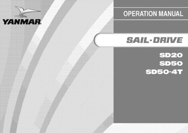 Yanmar SD20, SD50, SD50-4T Sail-Drive Operation Manual