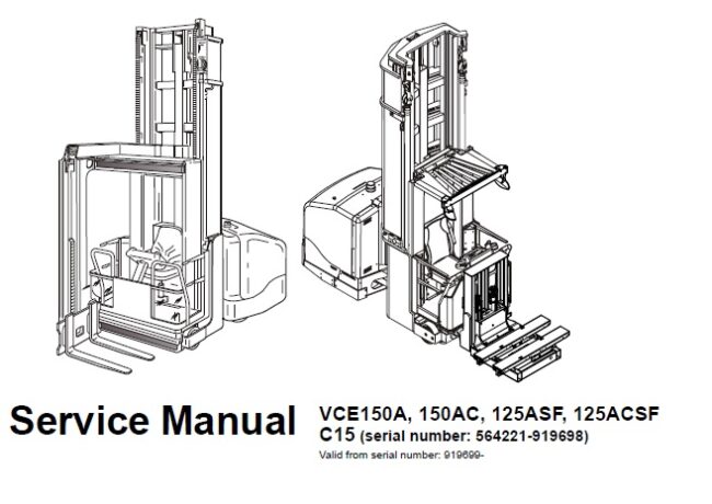BT VCE150A, VCE150AC, VCE125ASF, VCE125ACSF C15 Forklift Service Manual