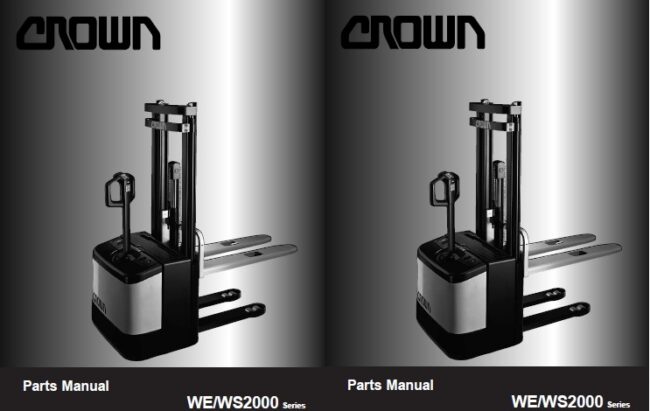 Crown WE2000, WS2000 Series Forklift Parts Manual