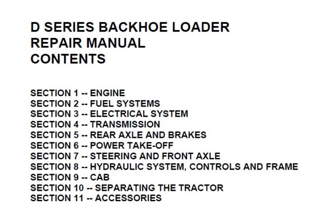Ford 455D, 555D, 575D, 655D, 675D Tractors Service Manual