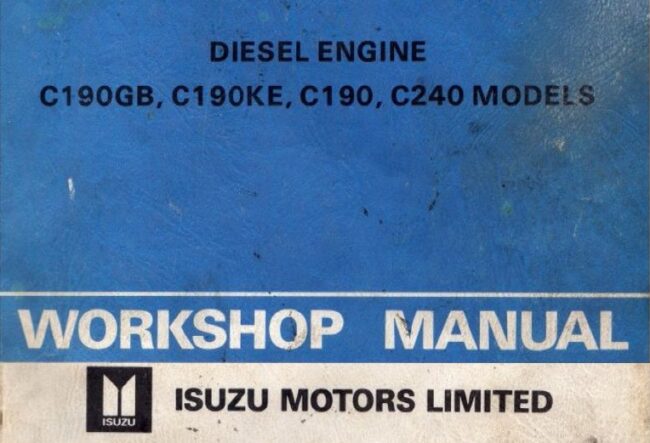 ISUZU C190GB, C190KE, C190 C240 Diesel Engine Service Manual