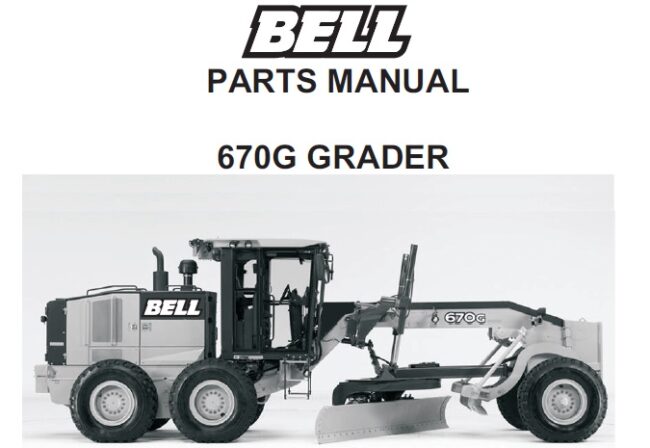Bell 670G Grader Parts Manual (870259)