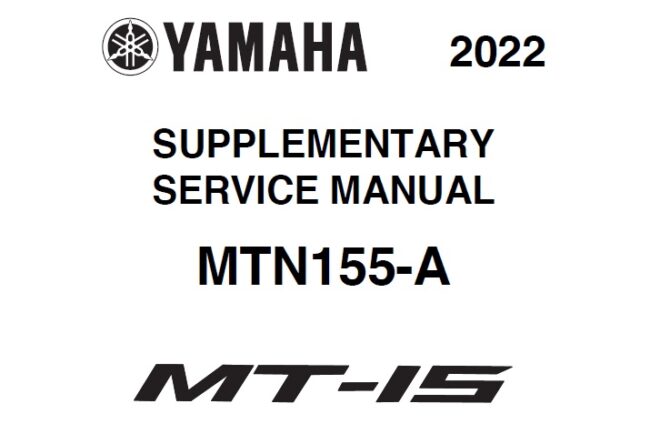Yamaha MTN155-A 2022 Supplementary Service Manual