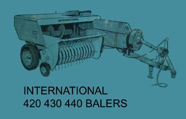 IH International 420, 430, 440 Balers Service Repair Manual